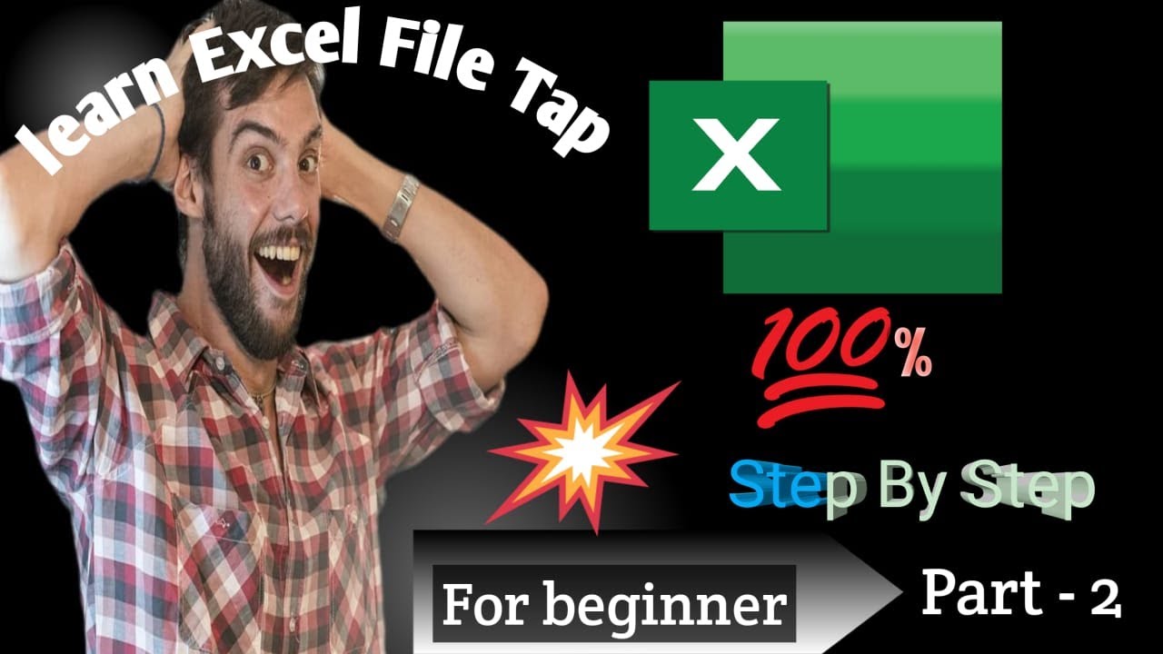 Learn Excel File Tap Step by Step | For the Beginner| How to save file ...