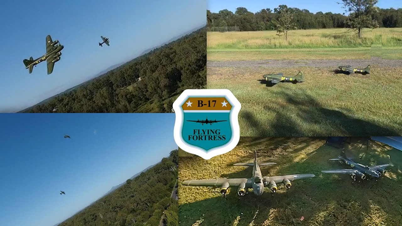 B17s Tandem Flight - YouTube