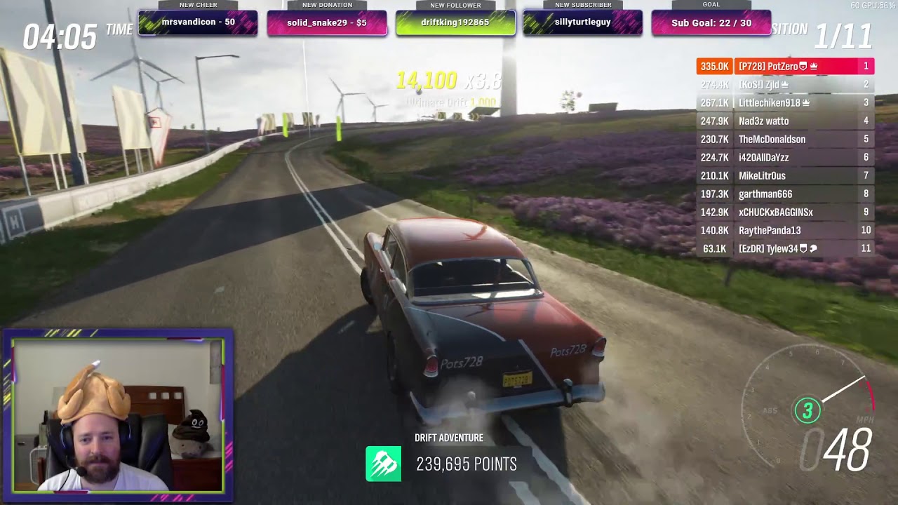 Forza Horizon 4 Drifting - Moorhead Wind Farm Circuit - 355k - YouTube