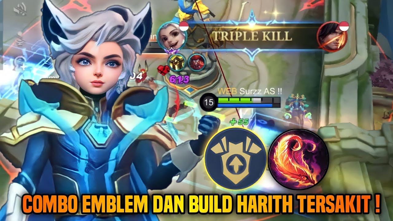 COMBO BUILD DAN EMBLEM HARITH ! WEAPON MASTER DAN BLOOD WINGS TERLALU ...