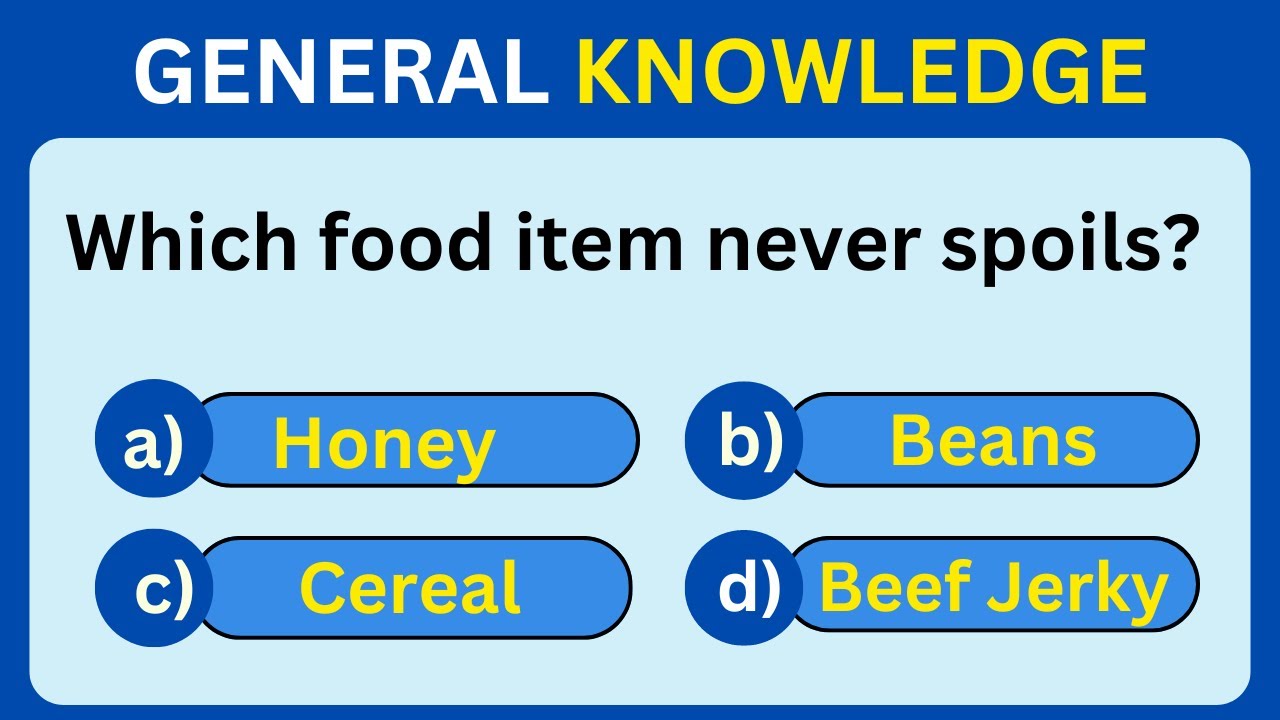 General knowledge Quiz Trivia 🧠| Can You Answer All 20 Questions ...