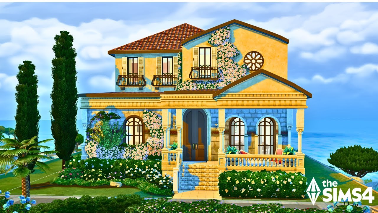 Elegant Tuscan Villa Family Home |Sims 4 Speed Build - YouTube