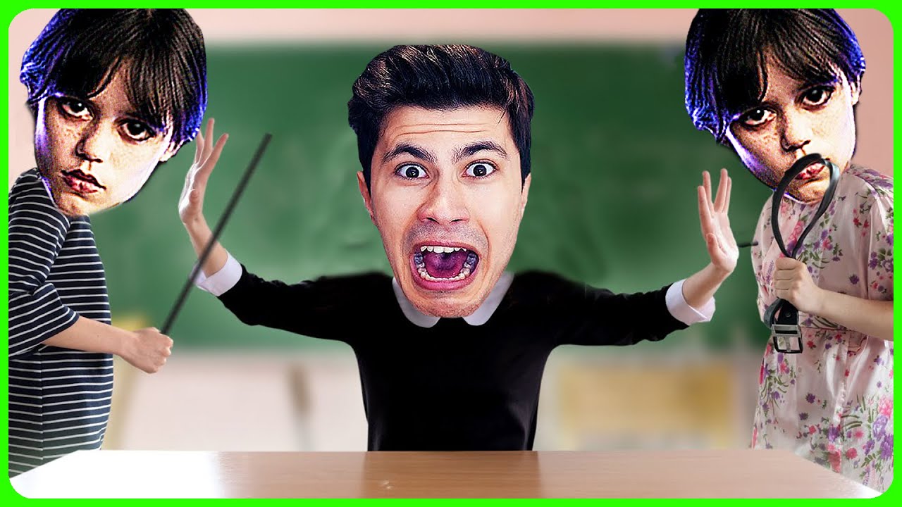 WEDNESDAY ADDAMS OKULUMA GELDİ MERT SARI - YouTube