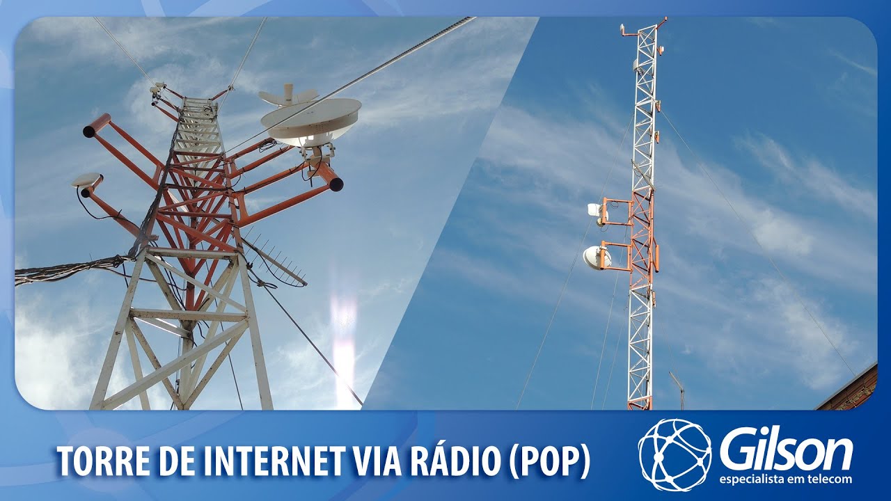 Torre de internet via Rádio (torre principal - ponto à ponto) POP ...