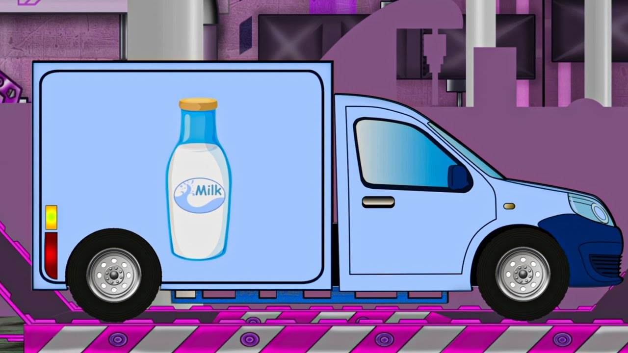 Milk Van + More Vehicle Cartoon Videos for Children - YouTube
