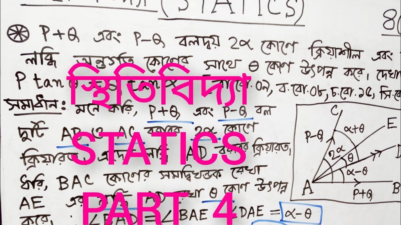স্থিতিবিদ্যা || STATICS || Part 4 || Class 11/12/ HSC Higher Math 2nd ...