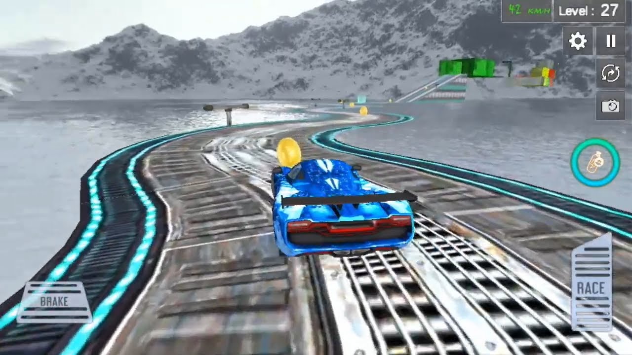 Impossible Car Stunt Game 2020 - Racing blue Car Games Simulator #27 ...