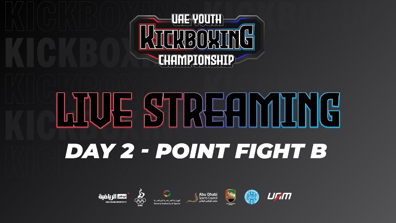 UAE YOUTH KICK BOXING CHAMPIONSHIP DAY 2- POINT FIGHT B - YouTube