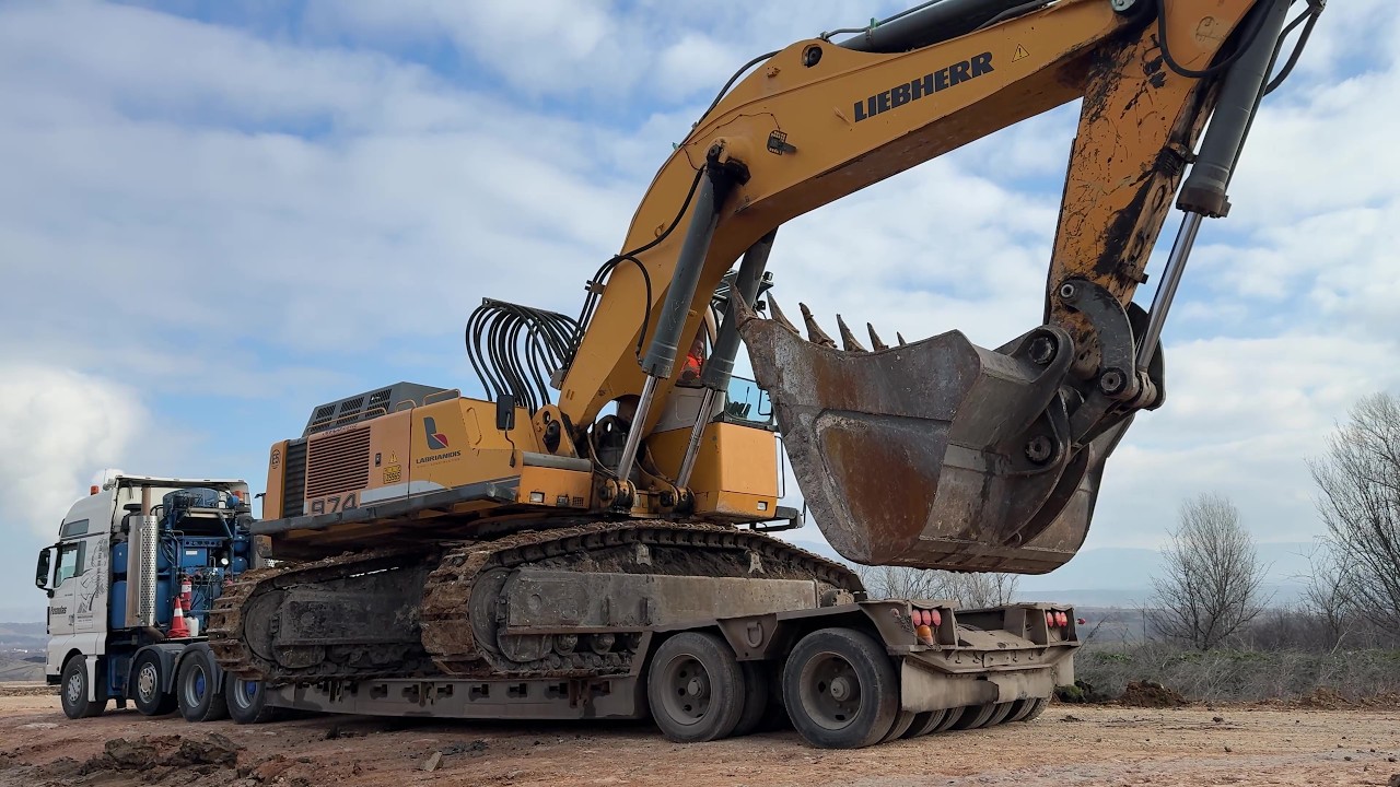 Relocating 3 Liebherr 974 & 946 Excavators For New Operations - Fasoulas Heavy Transports - 4k ...