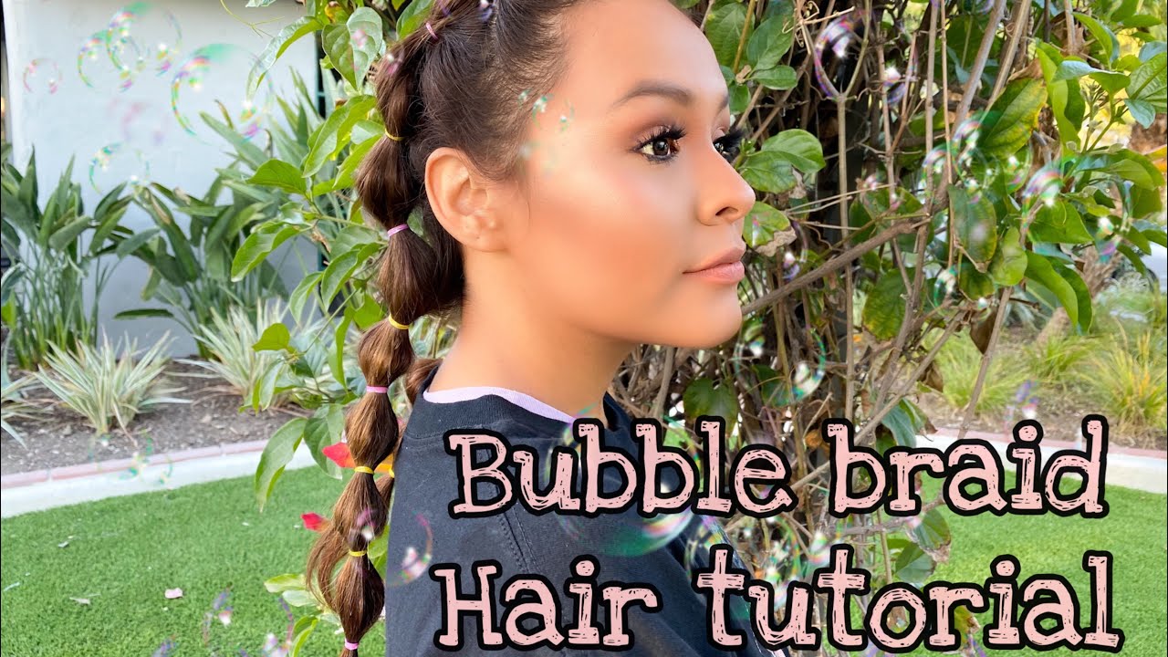 Bubble braid hair tutorial - YouTube