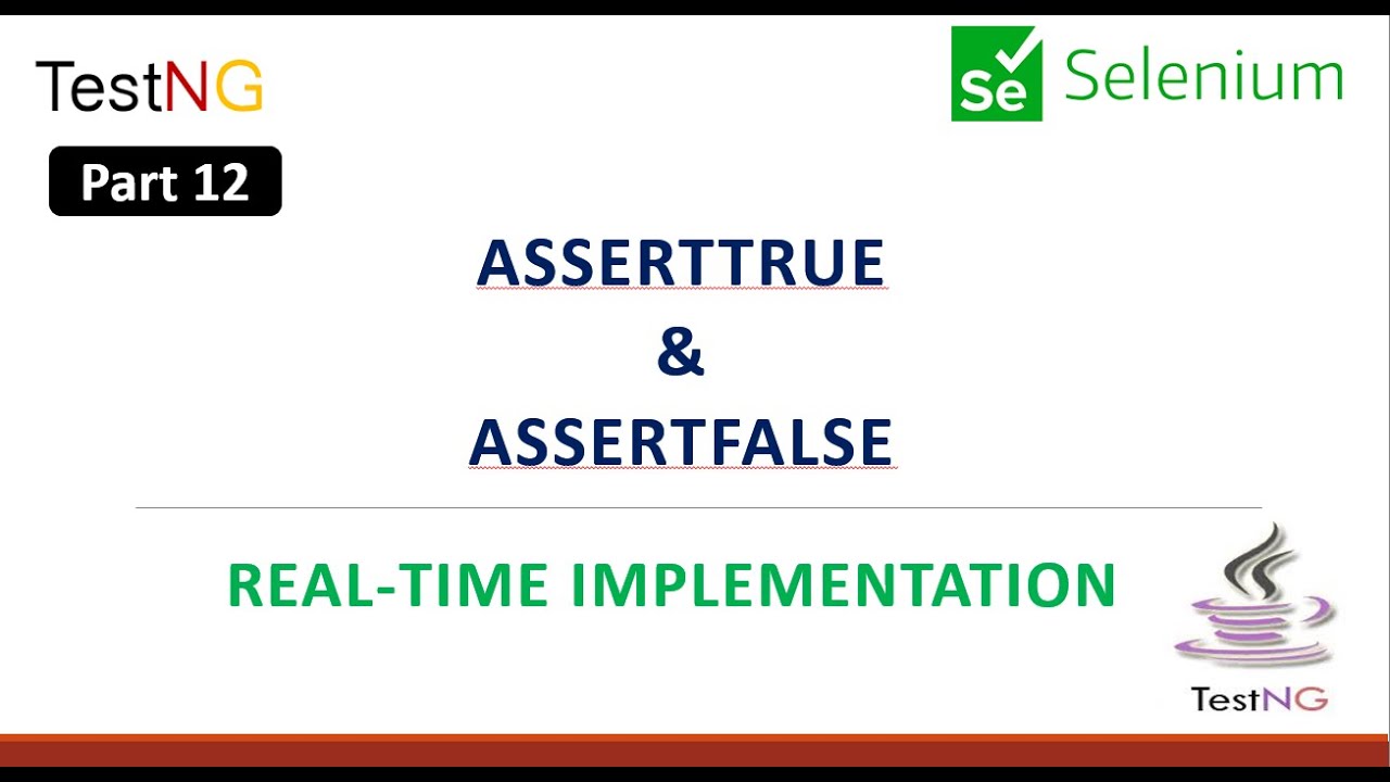 Testng Asserttrue And Assertfalse Practical Implementation Testng Malayalam Tutorial Youtube