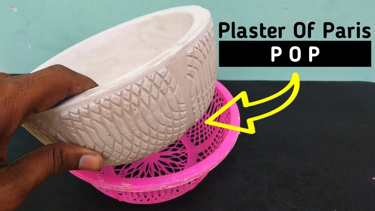 Flower pot made with POP in texture style from plastic basket # ...