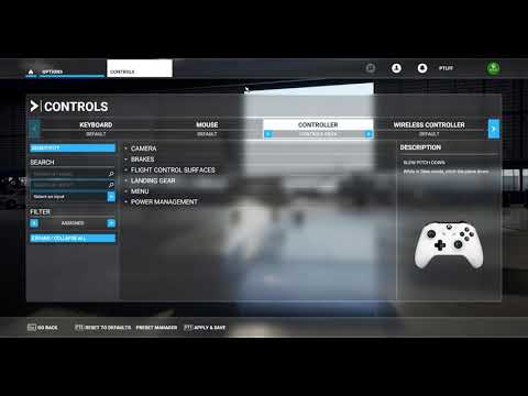 Microsoft Flight Simulator Controller Xbox 360 default profile - YouTube