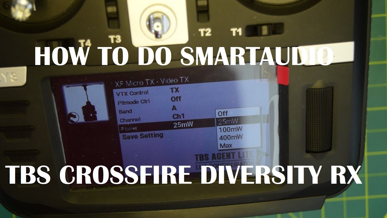 How to do SmartAudio TBS CROSSFIRE DIVERSITY NANO receiver and control ...