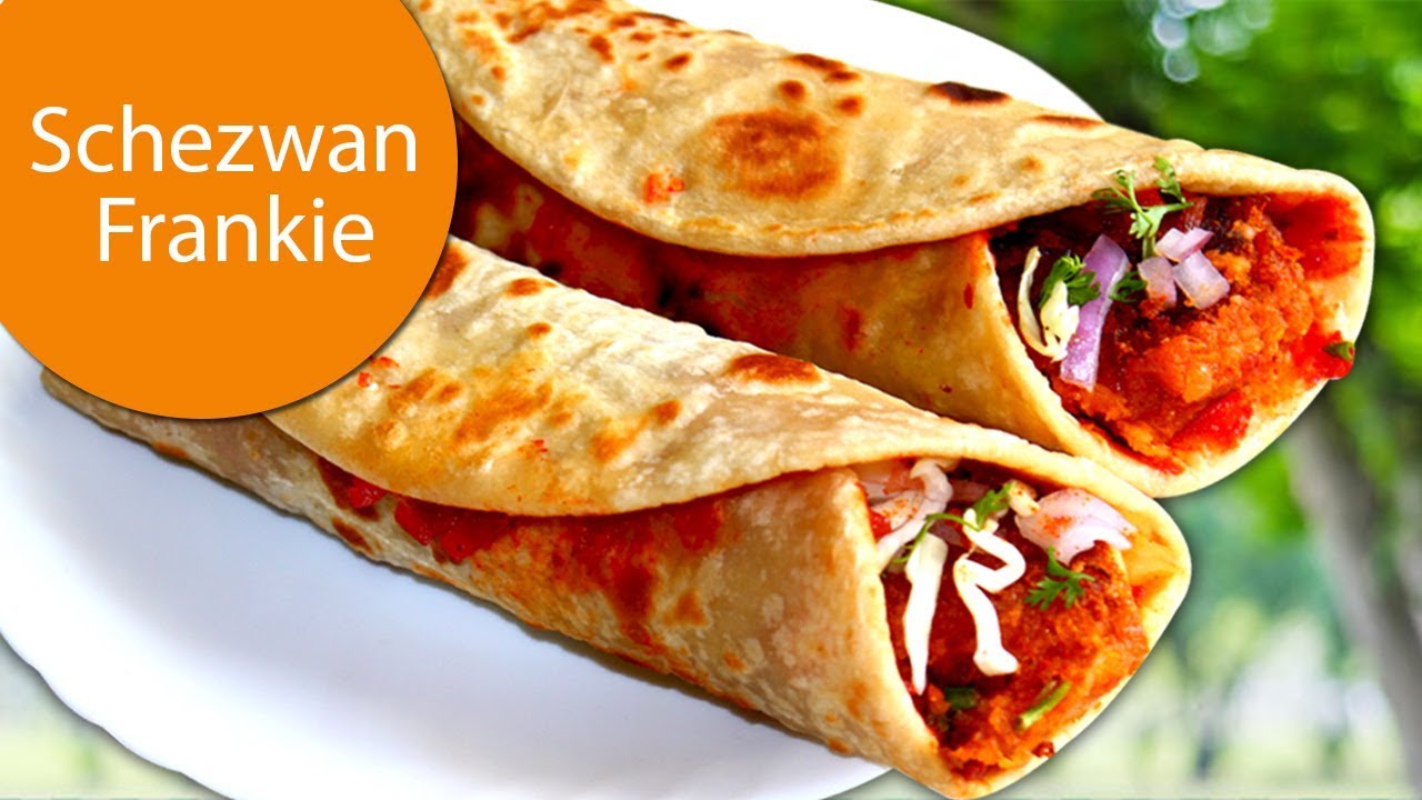 Spicy Schezwan Frankie | Street Style Veg Schezwan Aloo Franky Roll ...