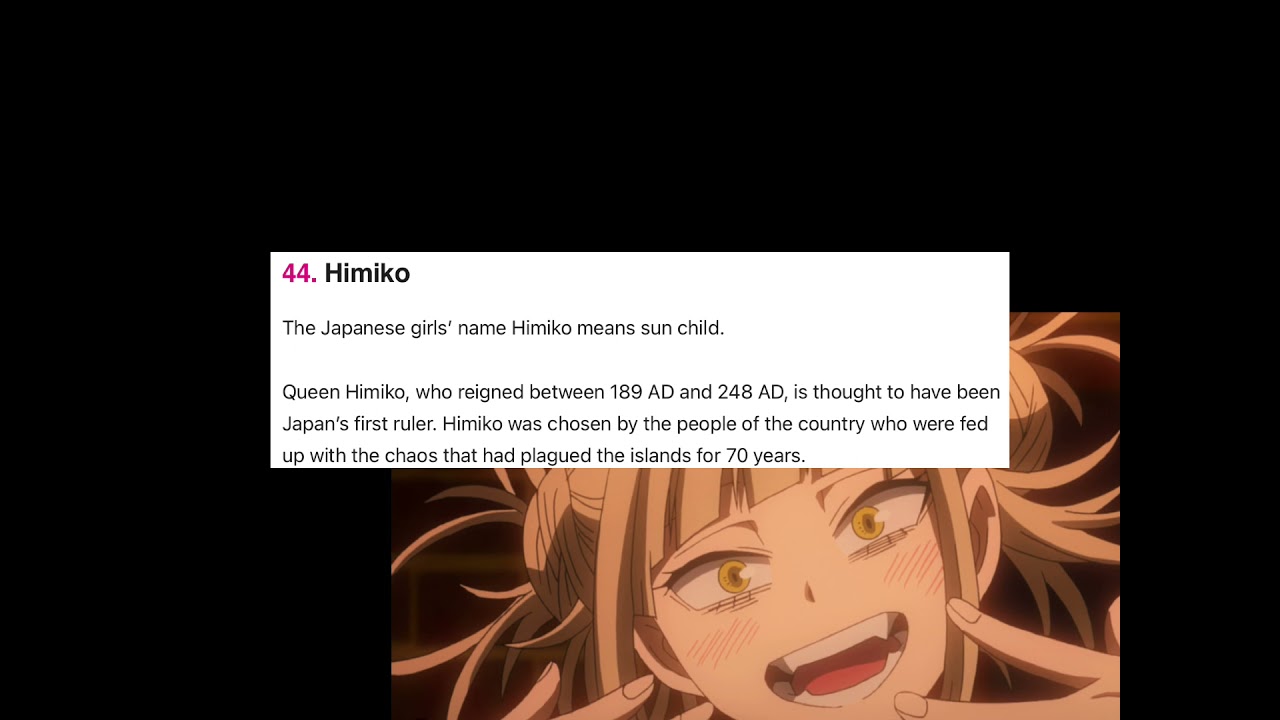 Himiko Toga’s name meaning || Mha || - YouTube