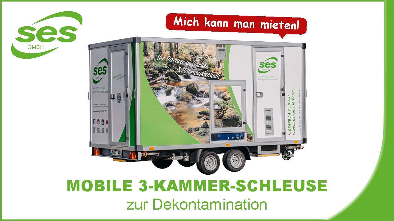 Mobile 3-Kammer-Schleuse zur Dekontamination | Asbest | Schadstoff ...