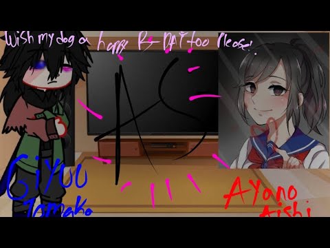 Hashiras react to Giyuu as Ayano Aishi |kny|demon slayer|react| - YouTube