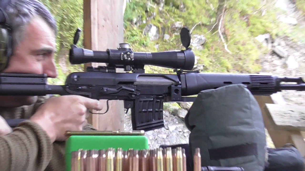 SVD Dragunov Tigr. First shooting in the range. - YouTube