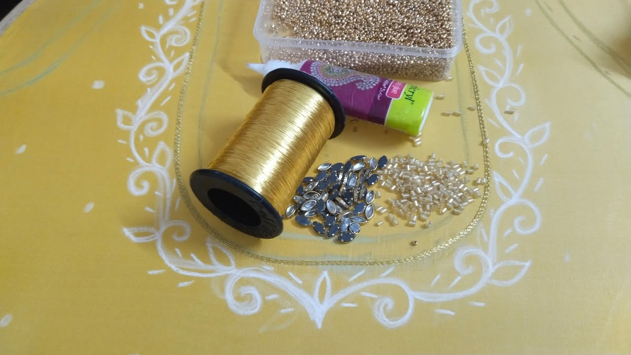 simple kodi design for aari blouse// Kodi design aari work blouse ...