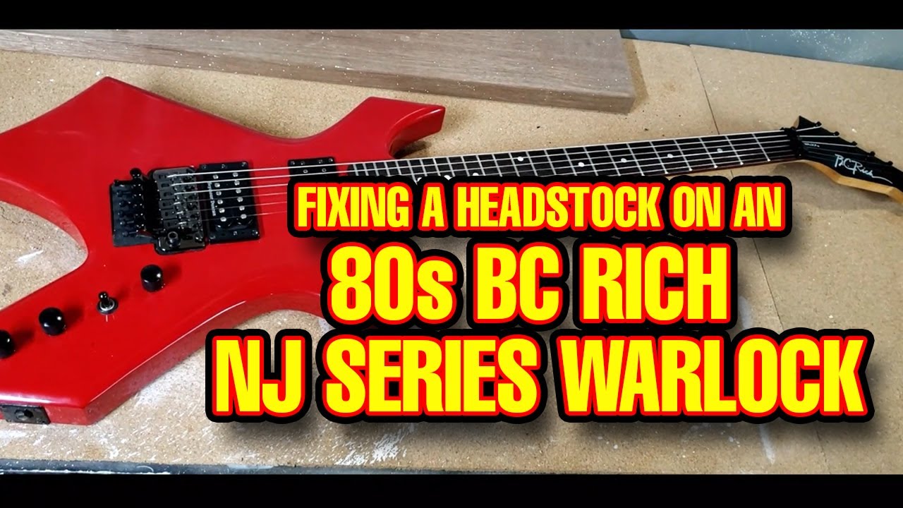 BC Rich NJ Series Warlock Headstock Patch Repair - YouTube
