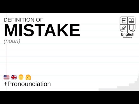 MISTAKE meaning, definition & pronunciation | What is MISTAKE? | How to say MISTAKE