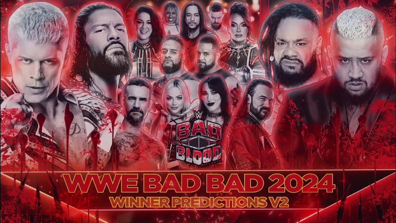 WWE Bad Blood 2024 Winners Predictions V2 - YouTube