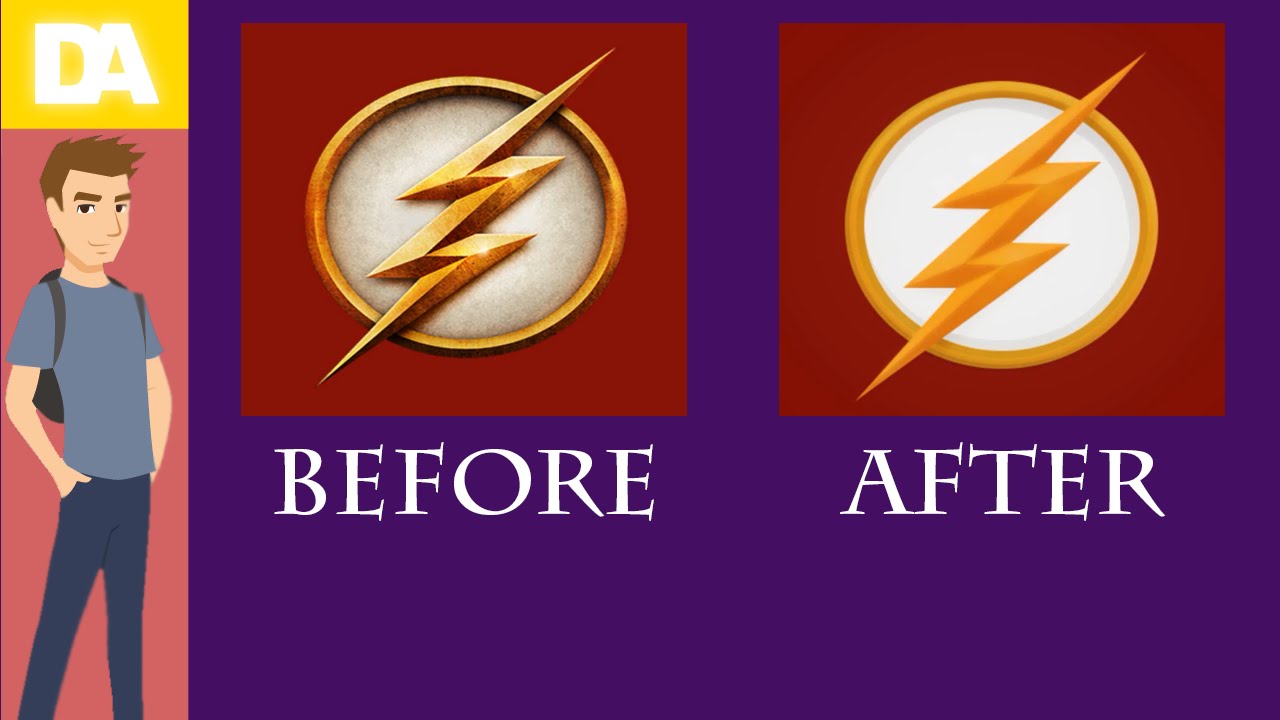 Photoshop The Flash Logo Design - YouTube