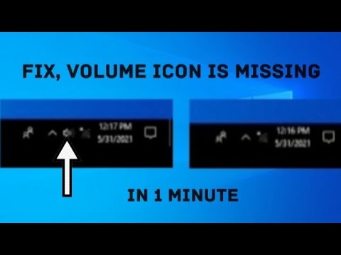 Fix, Volume icon is missing in Taskbar (in Windows 10) - YouTube