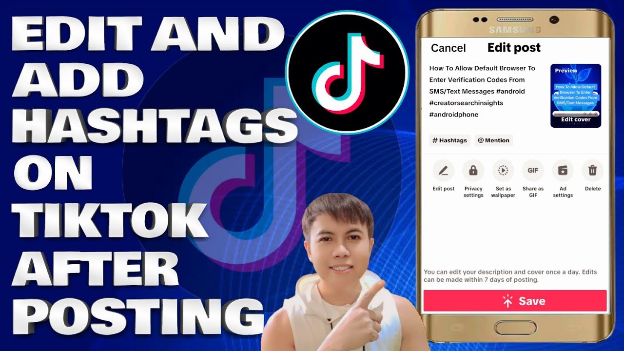 How To Edit and Add Hashtags on TikTok After Posting - YouTube