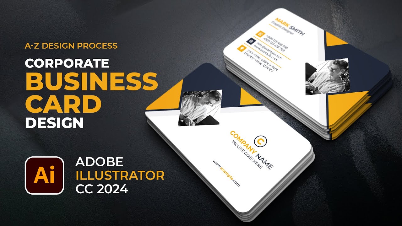 Create a Professional Business Card in Adobe Illustrator 2024 | Full ...