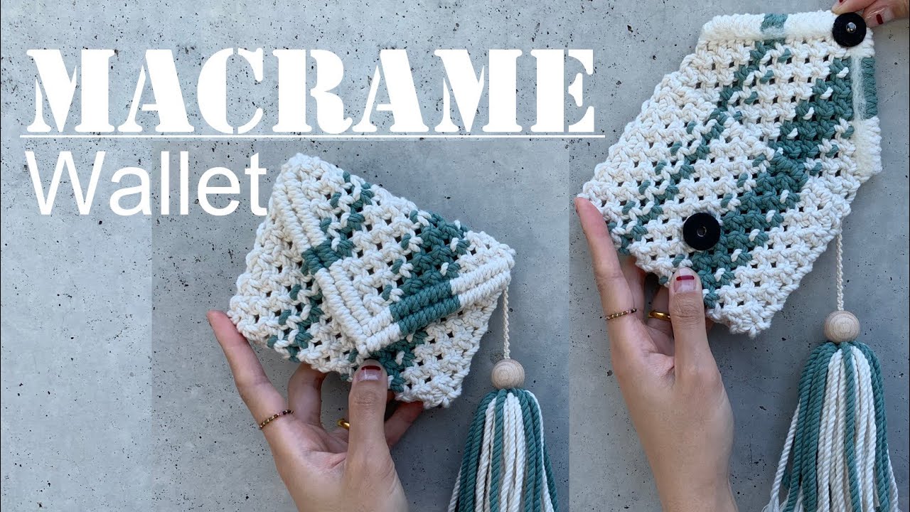 DIY Macrame Wallet / 마크라메 지갑(실마무리-니들펠트) -#29 - YouTube