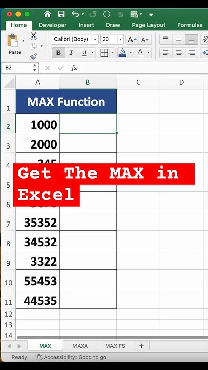 Excel Tips: MAX, MAXA, MAXIFS in Excel: Excel Interview Questions #excel #shorts #exceltricks ...