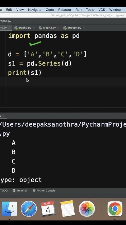 CBSE Class 12 Informatics Practices, 1 Minute Revision, Python pandas, Creating Series Using ...