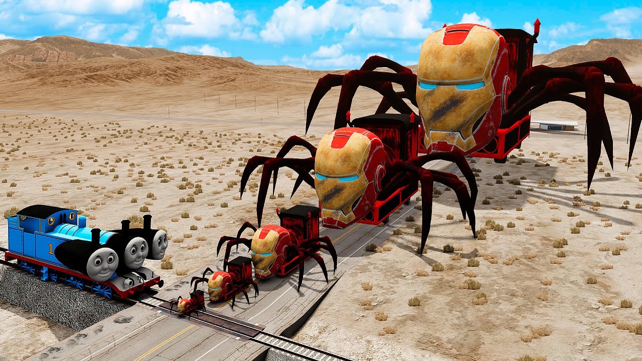 Big & Small Choo-Choo Charles Iron Man vs CURSED The Train Thomas with ...