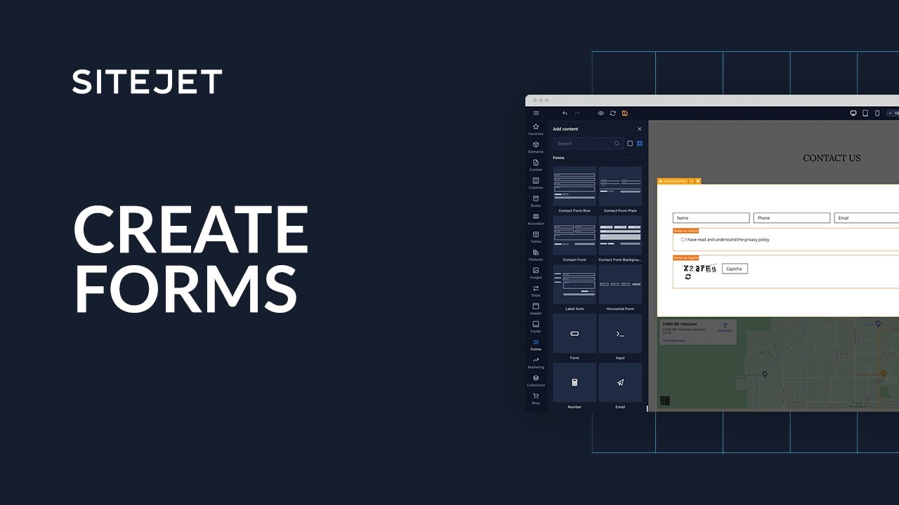 Sitejet - Create Forms - YouTube