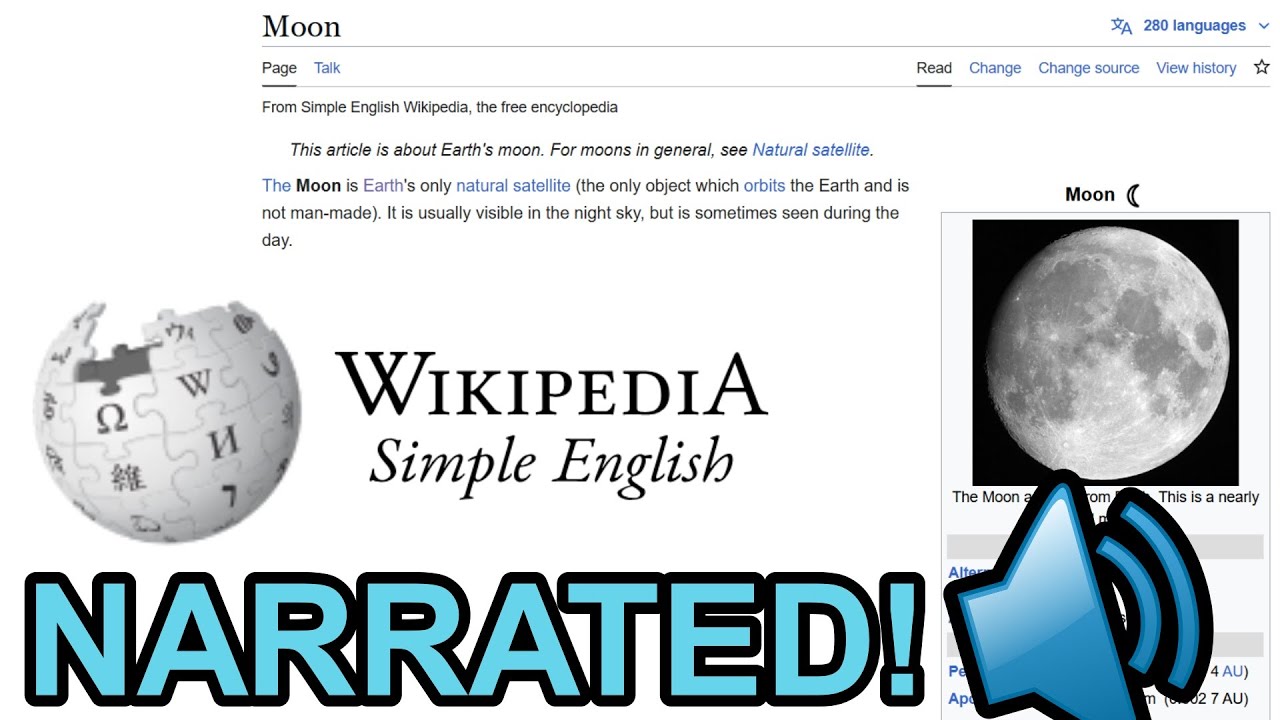 The Moon — Read Aloud from Simple English Wikipedia - YouTube