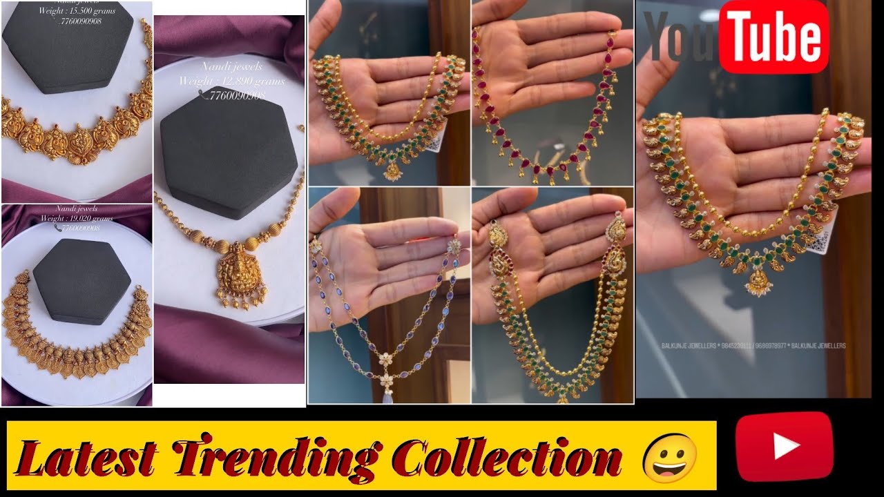 Latest Simple & Elegant Trending Gold Jewellery Design @Saishwethavlogs ...