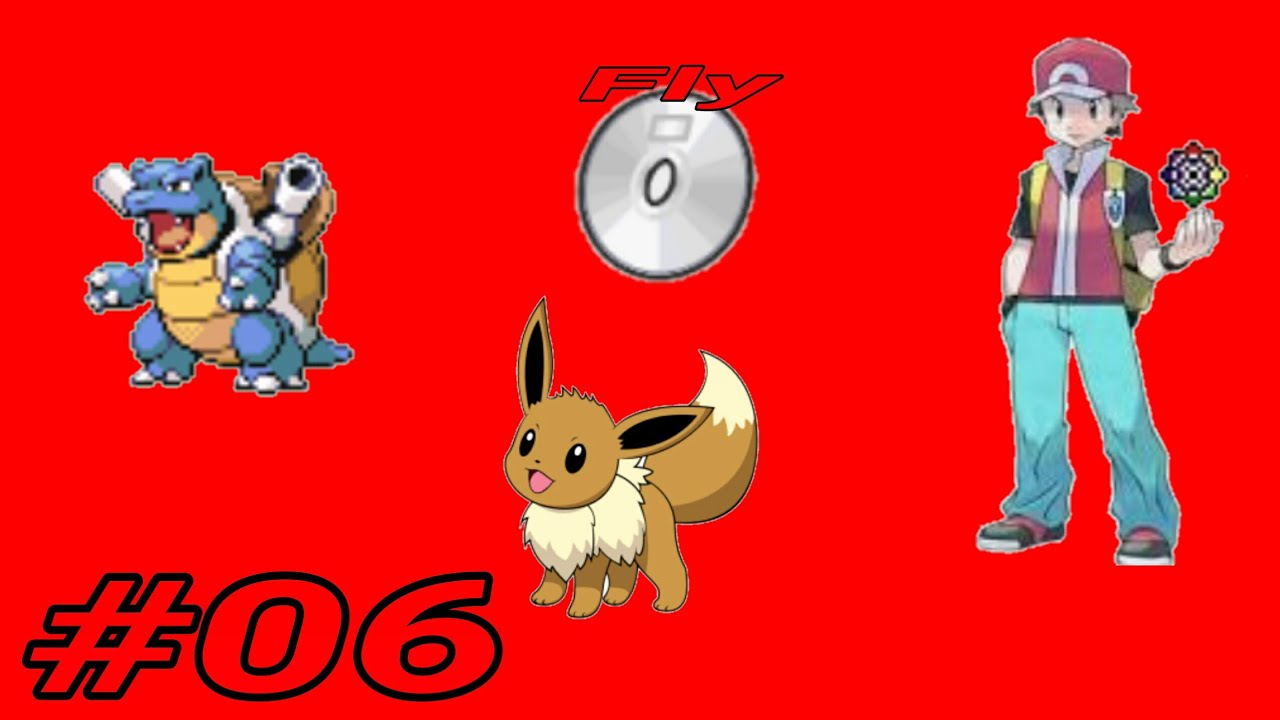 Pokemon Fire Red 06 Blastoise/Fly/4° insígnia/Eevee - YouTube