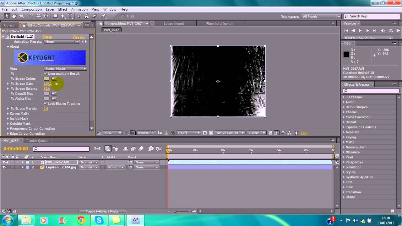 Como Fazer Chroma Key No After Effects ! - YouTube