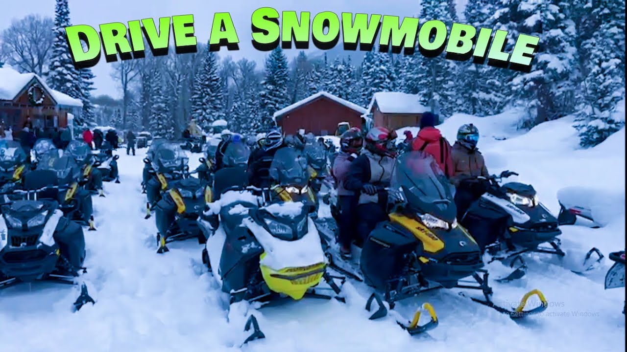 How to drive a Snowmobile | Follow instructor and guide: Beaver and ...