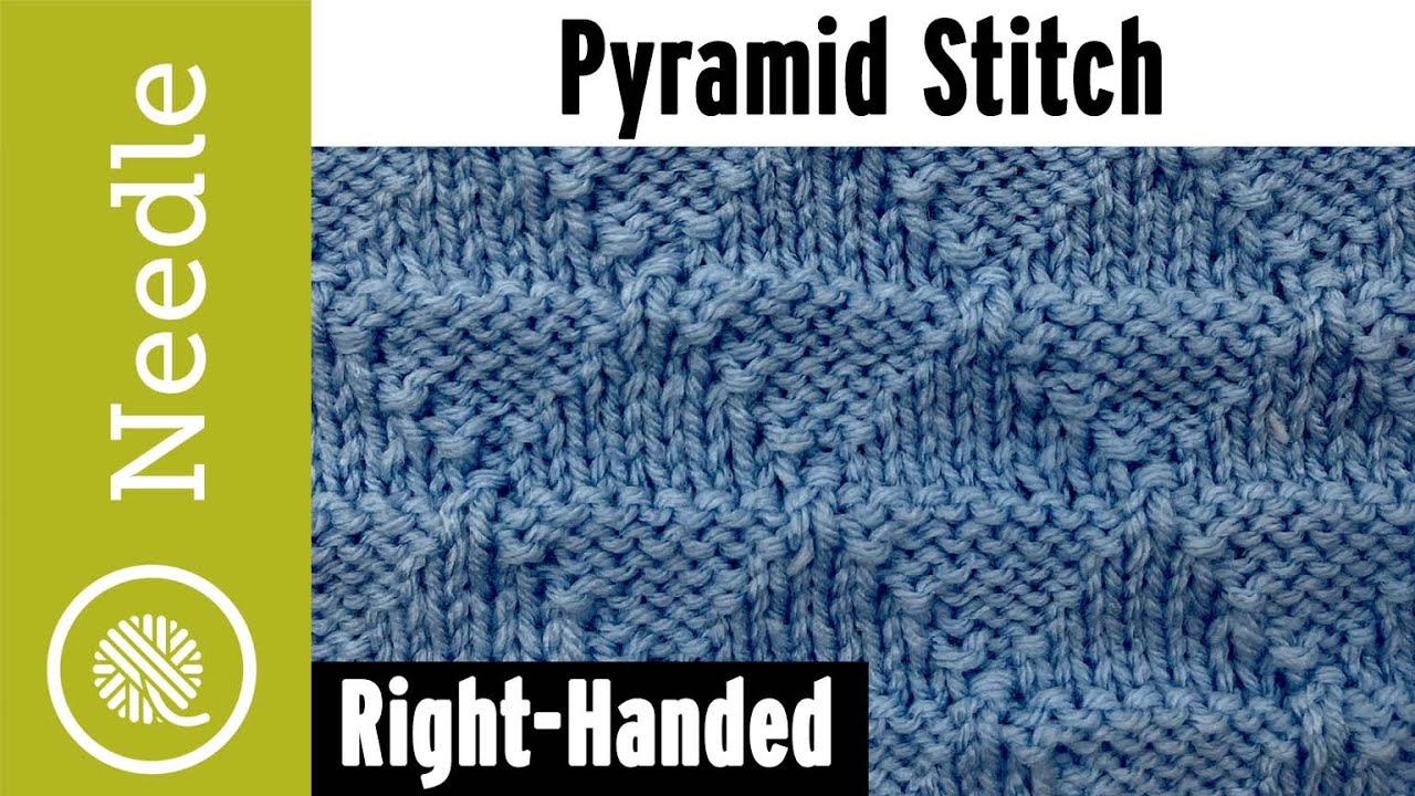 Knit Pyramid Stitch - Full stitch pattern row by row - YouTube