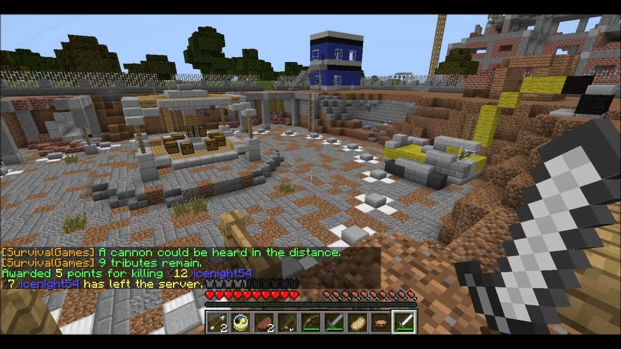 Wombat's Minecraft Survival Games! Diamond Sword Win! - YouTube