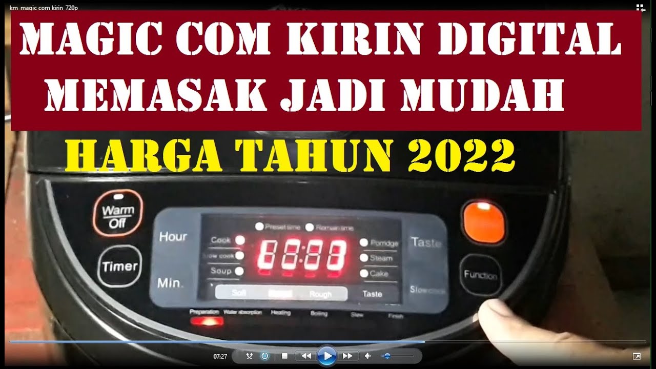 RICE COOCKER / MAGIC COM KIRIN DIGITAL - YouTube