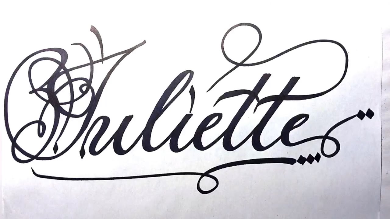 Juliette Name Signature Calligraphy Status | #moderncalligraphy # ...