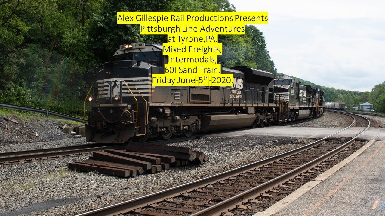 HD A Busy day on the Pittsburgh Line at Tyrone,PA 6 05 20! - YouTube