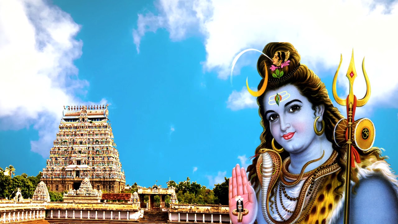 Lord Sivan with Gopuram background Free Download Copyright Free Green ...