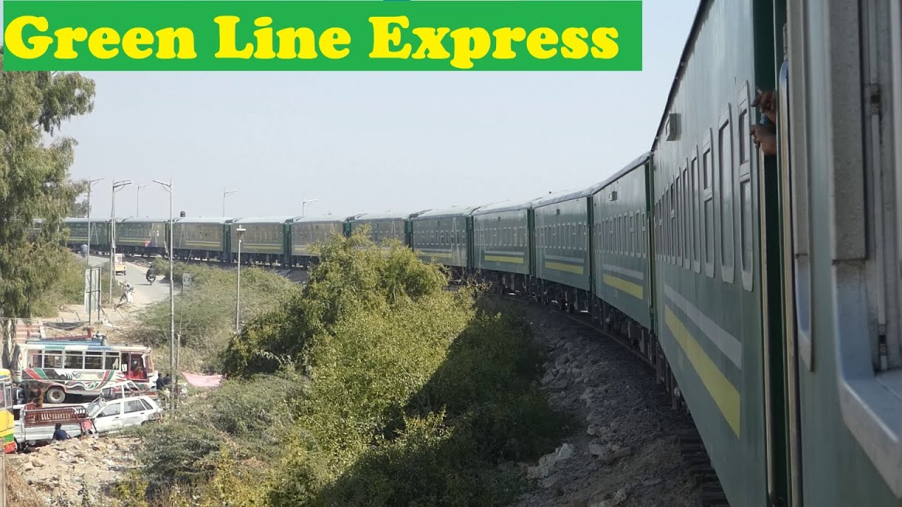 Pakistan Railway Green Line Express Emerging Out From Kotri Bridge ...