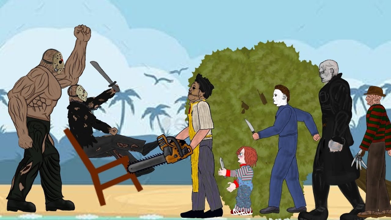 JASON BOSS VS Freddy Kruger Michael Myers Leatherface Chunky tyrant🔪 👁 ...