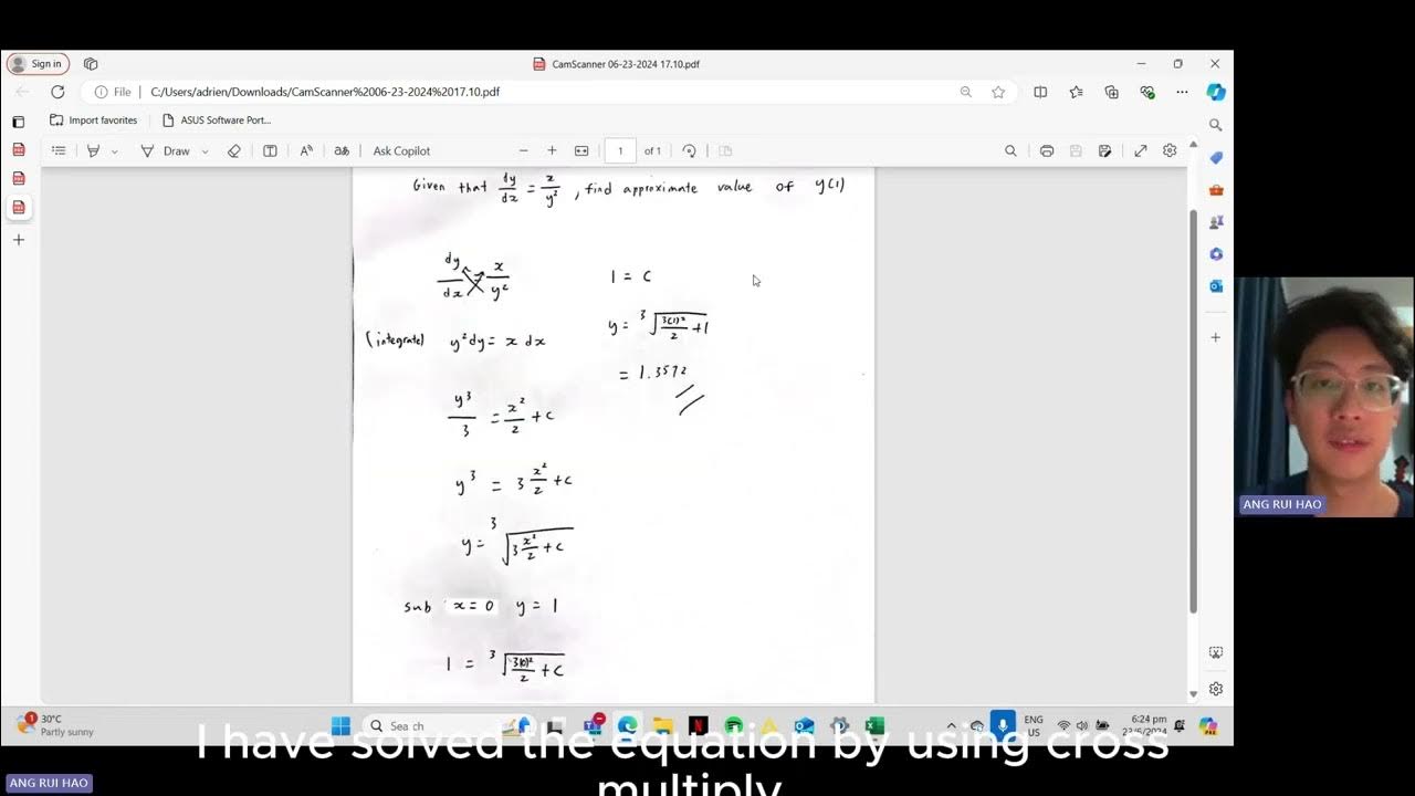 Math 2024 video Euler method - YouTube